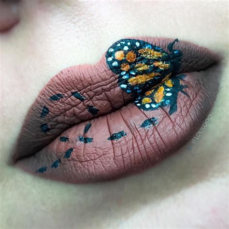 Monarch Butterfly Lips Lip Art Lipstick Art Lip Art Makeup
