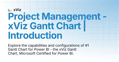 Project Management Xviz Gantt Chart Introduction Xviz