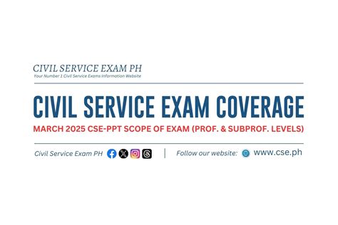 March 2025 Civil Service Exam Coverage Professional And