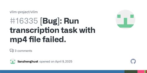 Bug Run Transcription Task With Mp4 File Failed · Issue 16335