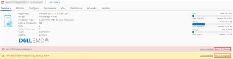 ESXi Host TPM Attestation Alarm