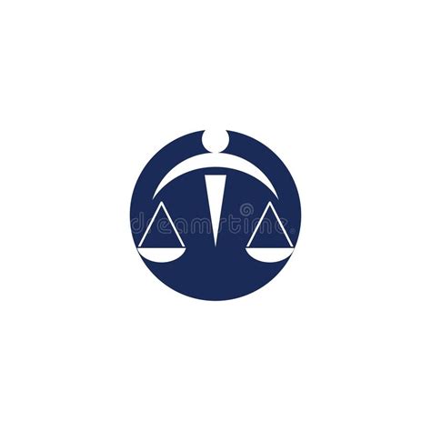 Plantilla De Logotipo De La Ley De Justicia Ilustración Del Vector