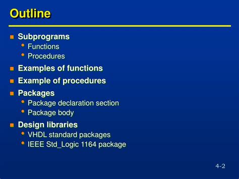 Ppt Modern Digital System Design Using Vhdl A Practical Introduction Subprograms And Packages