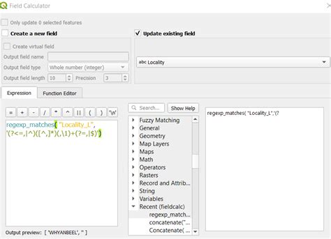 Regex To Get Unique Values In Field Using Qgis Field Calculator Geographic Information Systems