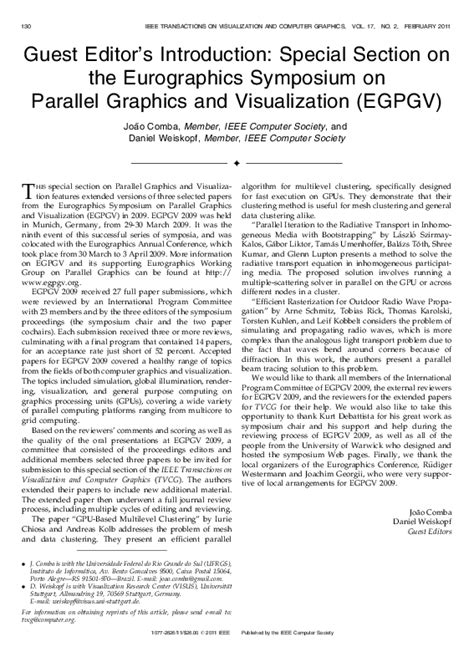 Pdf Guest Editors Introduction Special Section On The Ieee Pacific Visualization Symposium