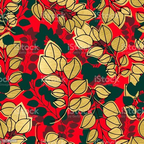 가을 금속 잎 벡터 원활한 패턴 직물 인쇄물 포장 및 엽서에 대한 배경 0명에 대한 스톡 벡터 아트 및 기타 이미지 0명 가을 가을 단풍 Istock