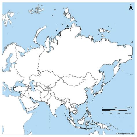 Asia Political Map Printable