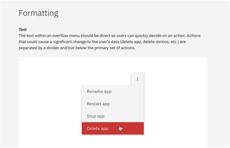 overflow menu usage tab · issue 3536 · carbon design system carbon website · github