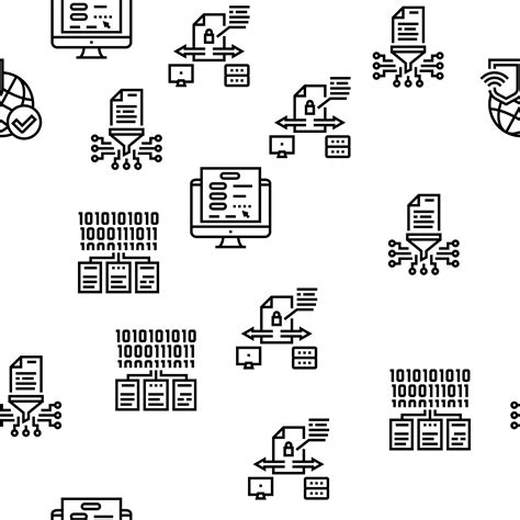 Ssh Sftp File Transfer Protocol Icons Set Vector 10143565 Vector Art