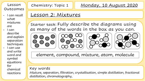 Topic 1 Lesson 2 Mixtures Teaching Resources