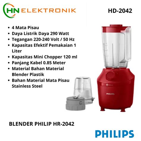 Jual Blender Philip Hr 2042 Shopee Indonesia