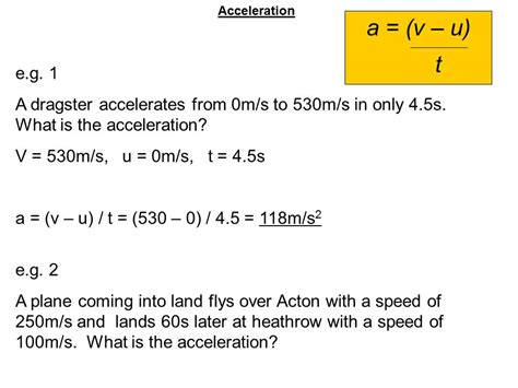GCSE Physics Y11 Module 9 Lesson 2 Acceleration