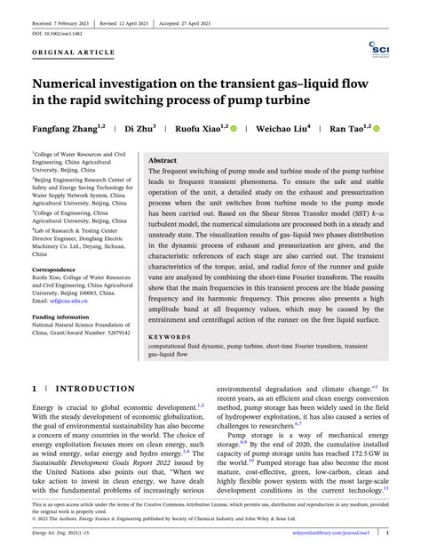Pdf Numerical Investigation On The Transient Gas Liquid Flow In The Rapid Switching Process Of