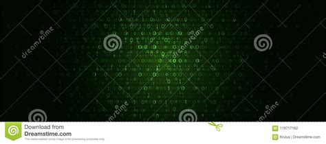 Technology Background Binary Computer Code Vector Illustratio Stock