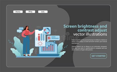 Optimal Screen Settings Illustration A Stock Vector Illustration Of Graphic Brightness