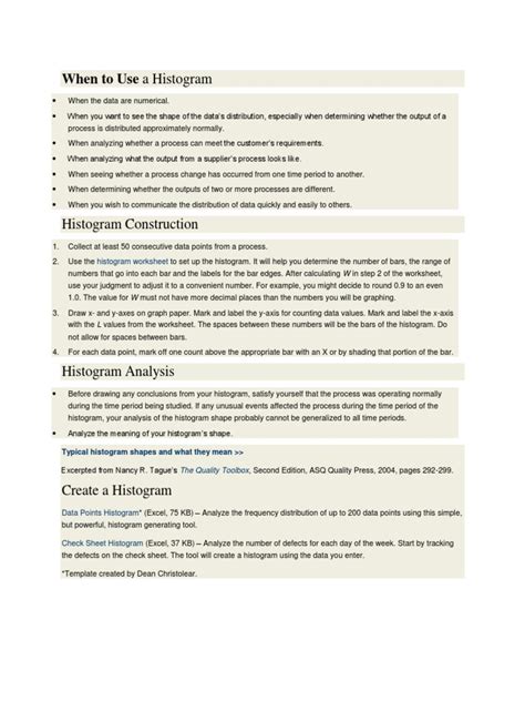 Pdf When To Use Histogram Dokumentips