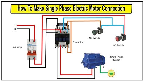 How To Make Single Phase Electric Motor Connection