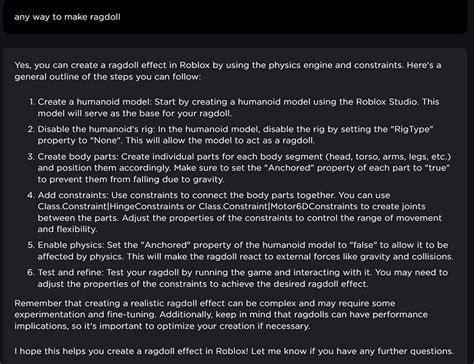 How Do I Make Ragdoll System Scripting Support Developer Forum Roblox