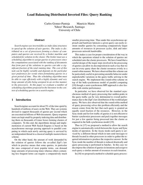 pdf load balancing distributed inverted files query ranking