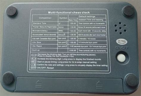 Baduk Game Clock 8 Function Chess Timer Black Badukclub