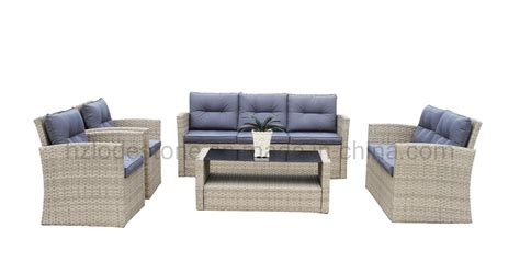 4pcs Kd Sofa Set Aluminum Rattan Outdoor Furniture Rattan Garden Sofa