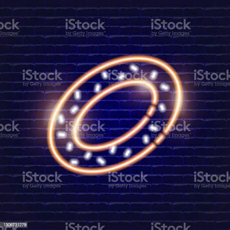 베이글 네온 아이콘 모바일 웹 및 메뉴 디자인에 대한 빛나는 벡터 일러스트 아이콘 식품 개념 개념에 대한 스톡 벡터 아트 및 기타 이미지 Istock