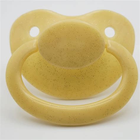 Plain Sparkly Yellow Adult Pacifier Adult Paci Undecorated Etsy