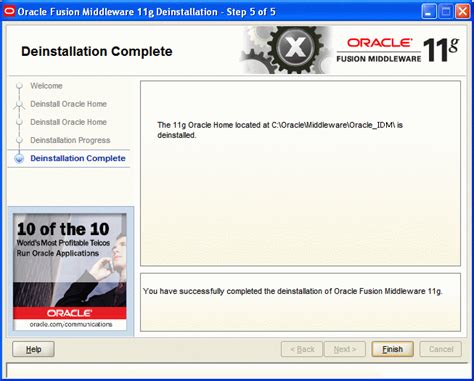 Software Deinstallation Screens