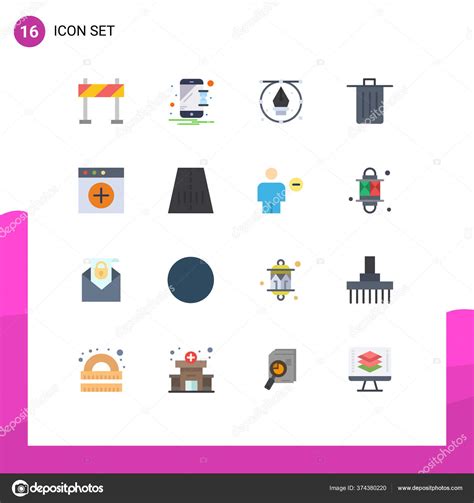 Thematic Vector Flat Colors Editable Symbols App Garbage Design Delete Stock Vector By ©flatart