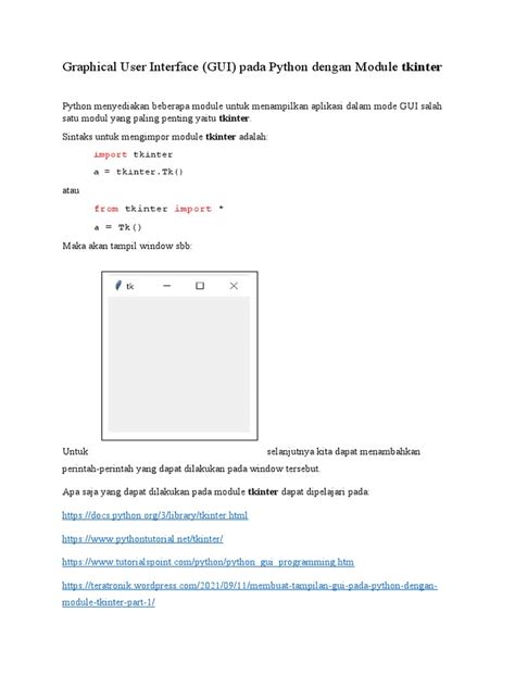 Gui Pada Python Tkinter Pdf