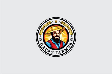 Happy Farmer Logo Vector Free Download