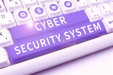 Hand Writing Sign Cyber Security System Business Idea Techniques Of Protecting Computers From