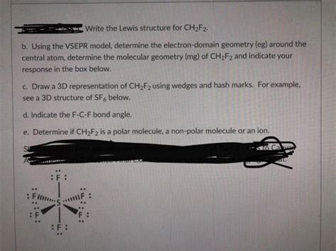 Solved Write The Lewis Structure For Ch2f2 B Using The