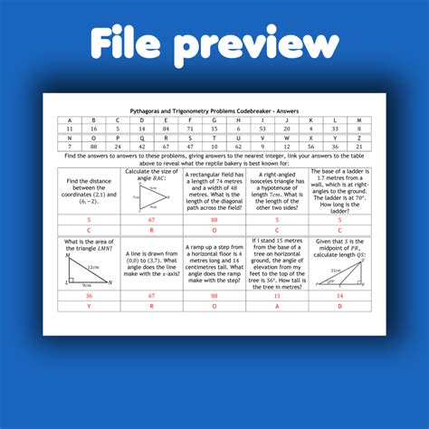Pythagoras And Trigonometry Problems Codebreaker Andy Lutwyche