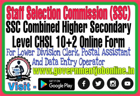 Ssc Chsl 2023 Combined Higher Secondary Level Exam 2023