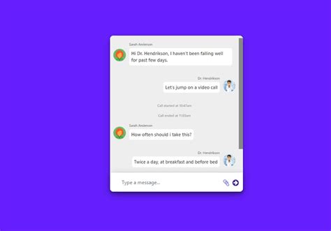 Bootstrap 4 Simple Chat Application Example