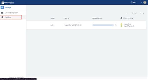 Settings QuestionPro Help Document