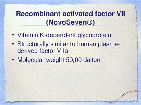 Ppt Recombinant Activated Factor Vii For Intractable Intraoperative Hemorrhage Powerpoint