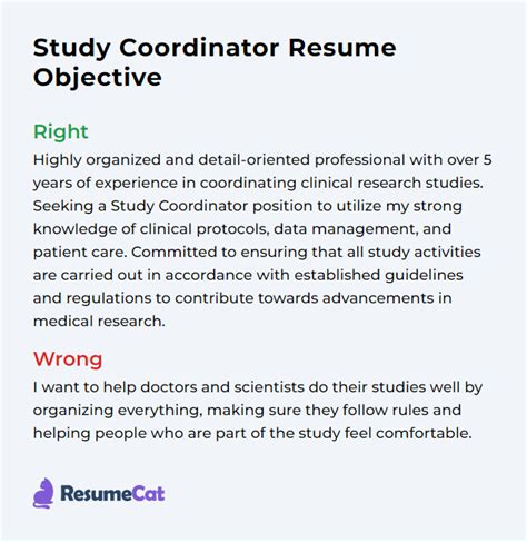 Top 16 Study Coordinator Resume Objective Examples