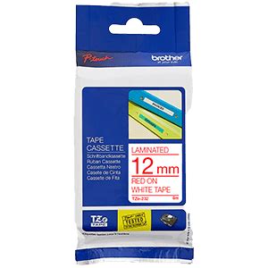 Brother Tape Laminated Mm Red On White TZe Voltex