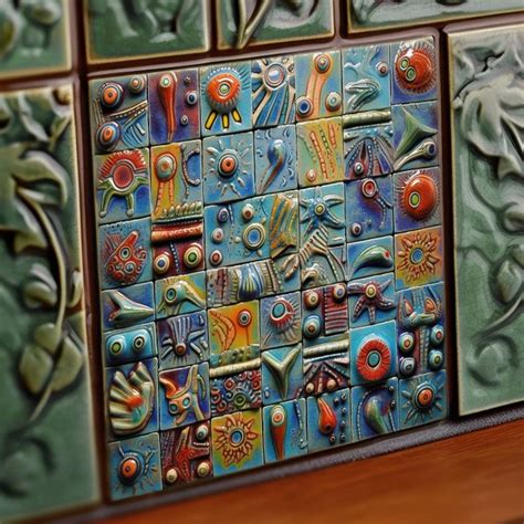 Vintage Deep Sea Creatures Colorful Surrealist Ceramic Tile Zazzle