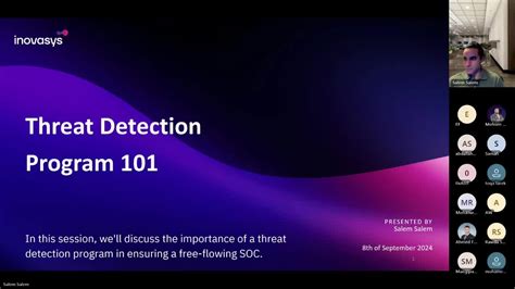 Inovasys On Linkedin Cybersecurity Threatdetection Soc Webinarrecap