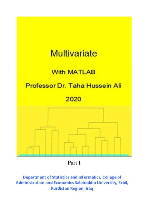 Pdf Multivariate With Matlab