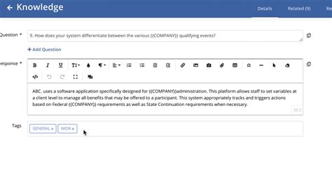 How Do I Add And Remove Tags RFP