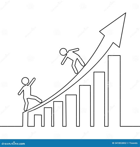 Man With Growing Schedule Rising On Step Of Ladder Stages Of Successful Business Project Flat