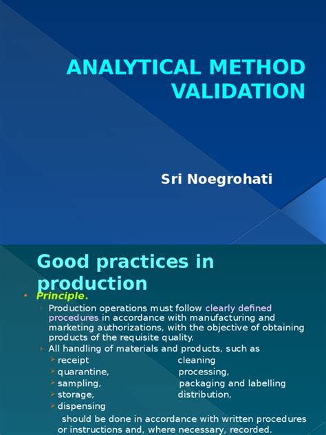Analytical Method Validation Pptx Verification And Validation