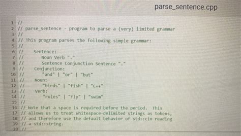 Solved In This Lab You Will Extend The Sentence Parser We