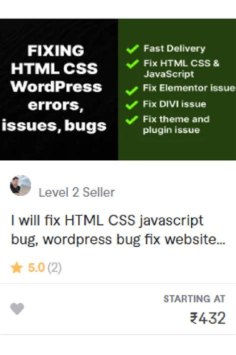 websanju i will fix html css javascript bug wordpress bug fix website
