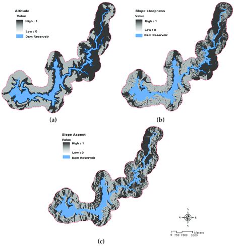 Spatial Classification Of Geomorphic Variables A Altitude B Slope Download Scientific