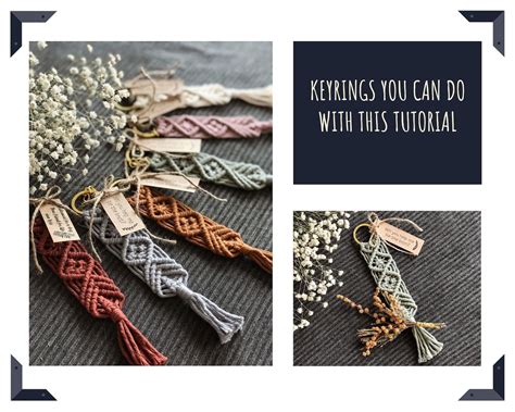 Macrame Keychain Pattern Step By Step Macrame Keyring Guide Etsy